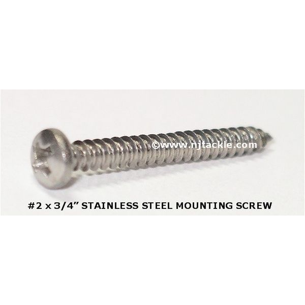 #2 x 3/4" Stainless Steel Mounting Screws